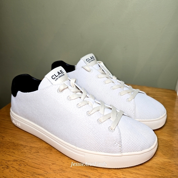 Clae | Shoes | Nwt Clae White Black Bradley Knit Shoes Sneakers Mens 6 ...